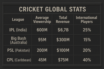 Cricket Events and Global Stats: Teams, Viewership, and More