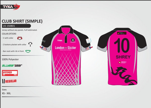 Buy Custom Tyka/Shrey/Hammer Cricket Shirts + Uniforms Online | Cricket ...